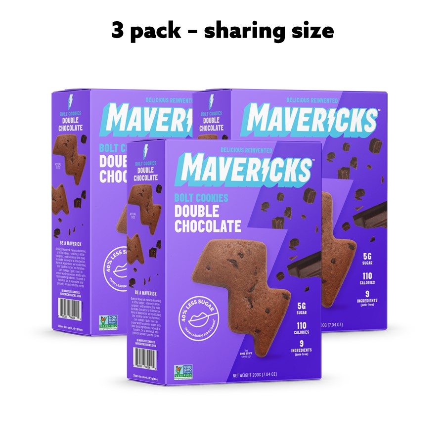 Mavericks Snacks - Double Chocolate Bolt Cookies