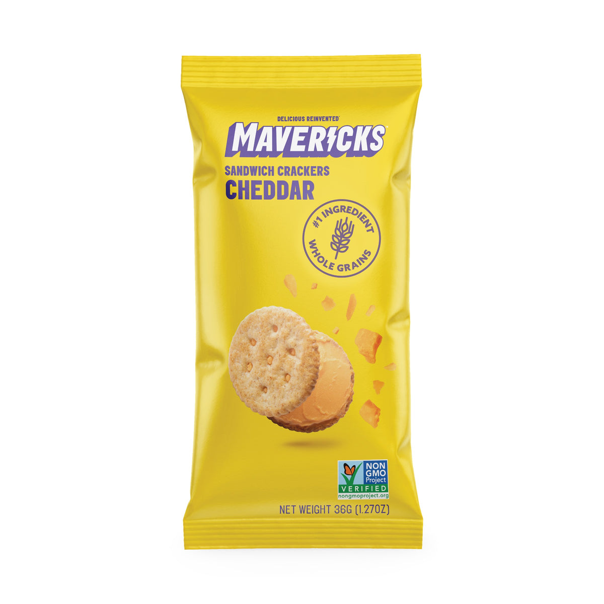 Mavericks Cheddar Sandwich Crackers Snack Packs